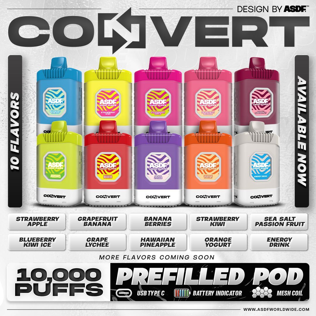 ASDF CONVERT 10,000 PREFILLED POD – vapecodsg